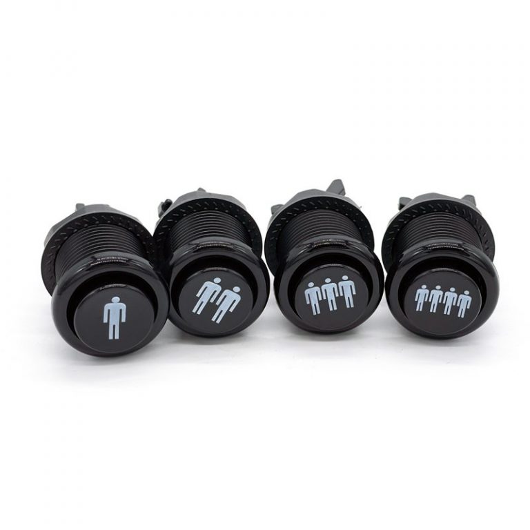 American concave arcade button with microswitch - Omniretro