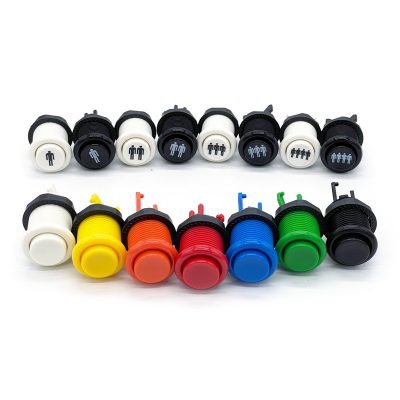 American concave arcade button with microswitch - Omniretro
