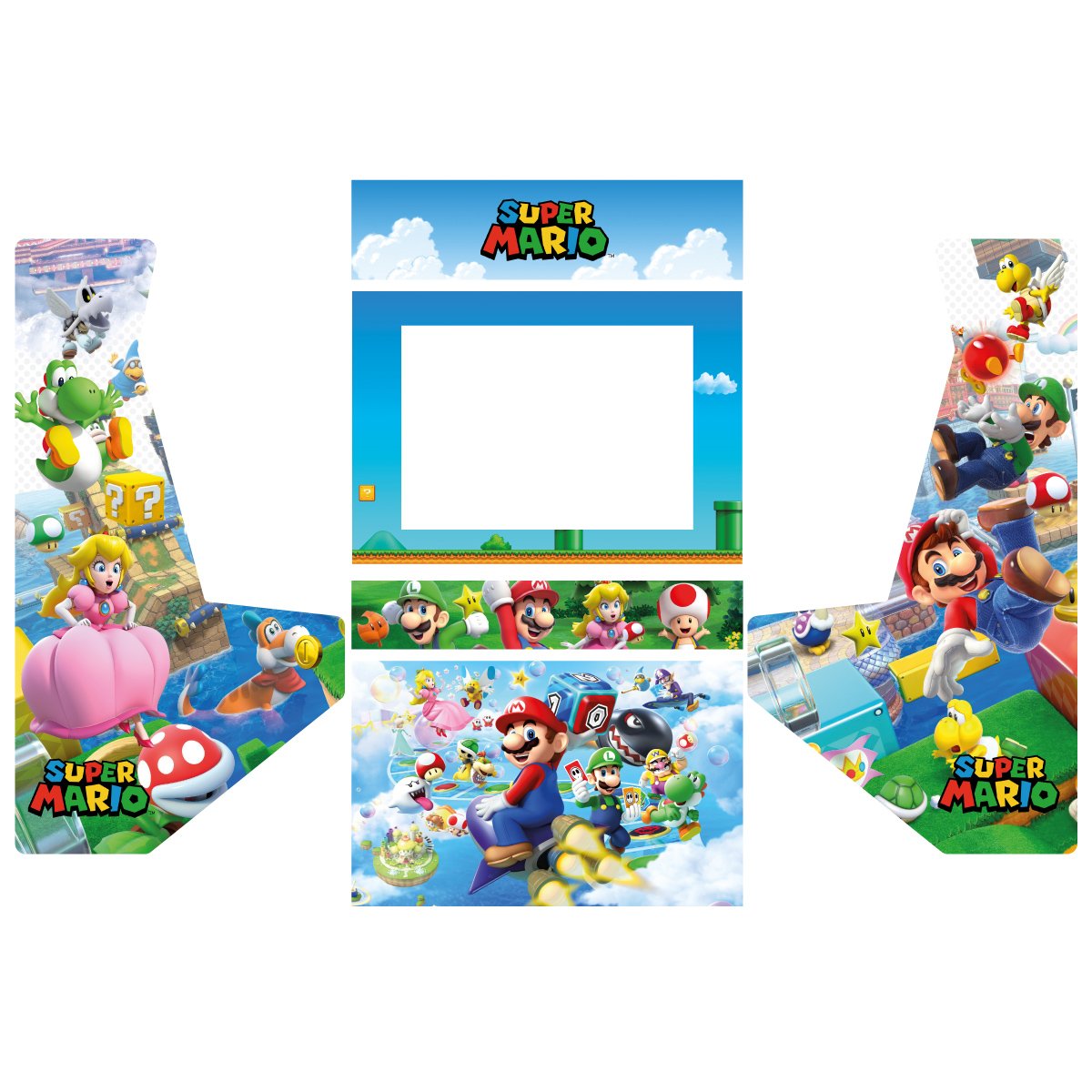 Vinilos Mario Ultimate Bartop Pared Pandora Edition - Omniretro