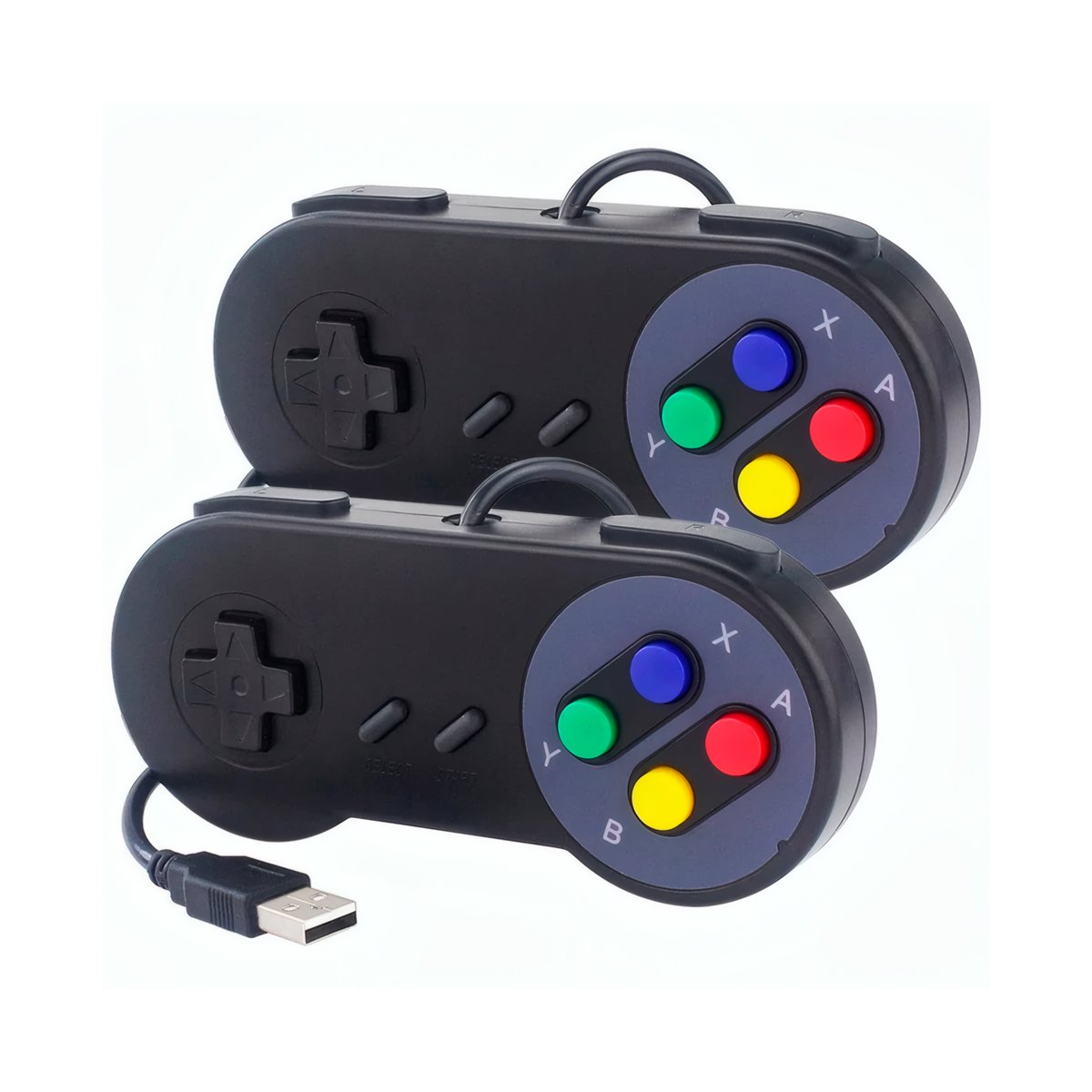 SNES Controllers USB for PC and Raspberry Pi (2-Pack) - Omniretro